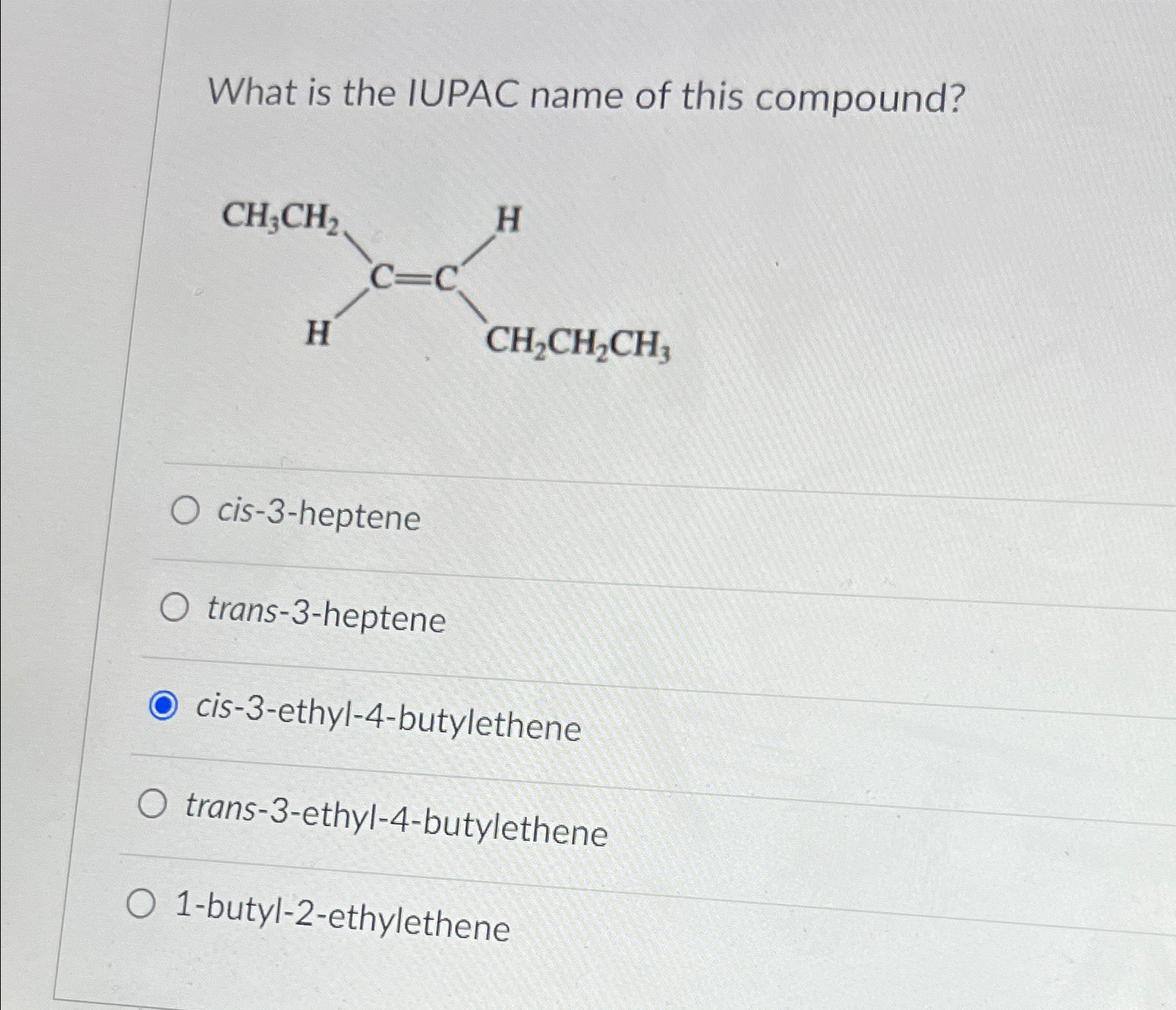 What is the IUPAC name of this | Chegg.com