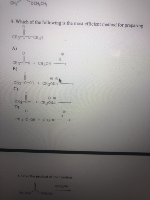 Solved CH, OCH CHI 4. Which of the following is the most | Chegg.com