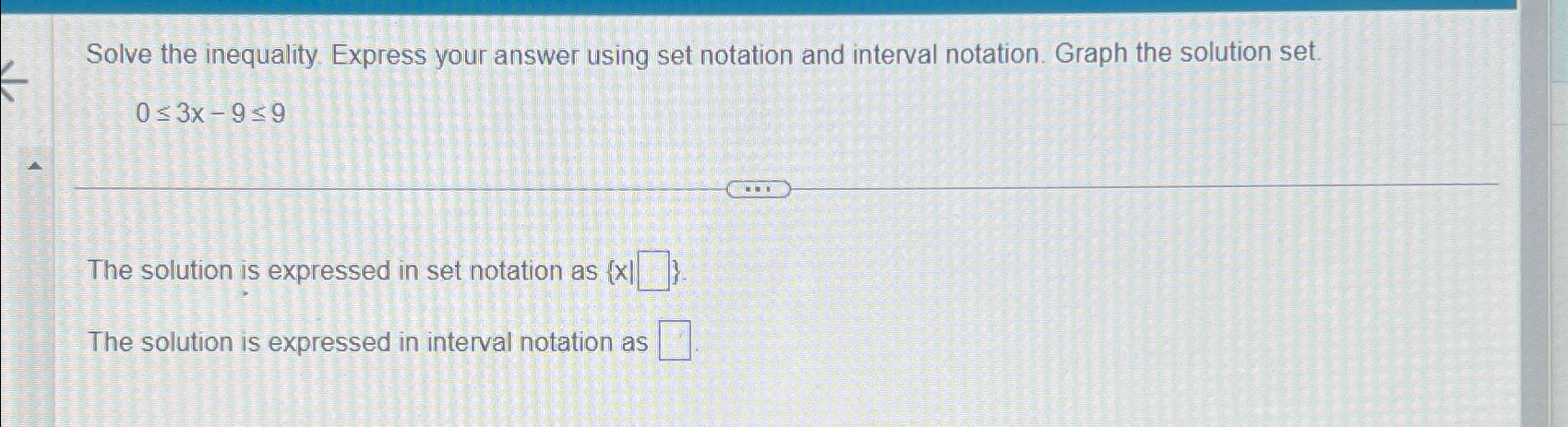 Solved Solve the inequality. Express your answer using set | Chegg.com