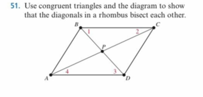 Solved Use congruent triangles and the diagram to showthat | Chegg.com