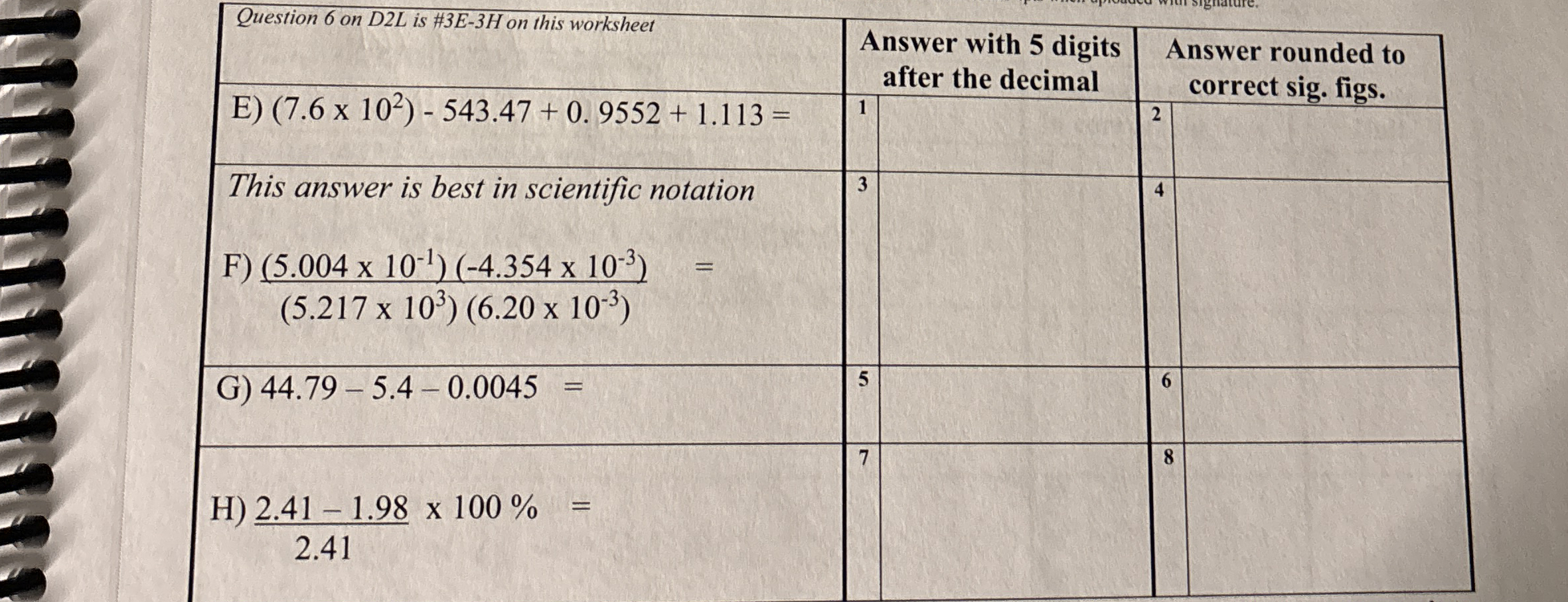 Solved \table[[\table[[Question 6 ﻿on D2L is #3E-3H on this | Chegg.com