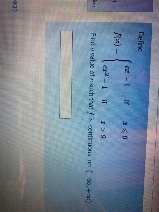Solved Define f C2 + 1 if