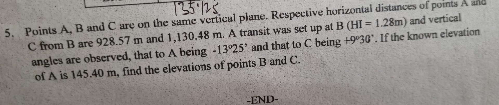 Solved 5. Points A,B and C are on the same vertical plane. | Chegg.com