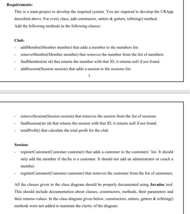 Solved using java object oriented programming -I need the | Chegg.com