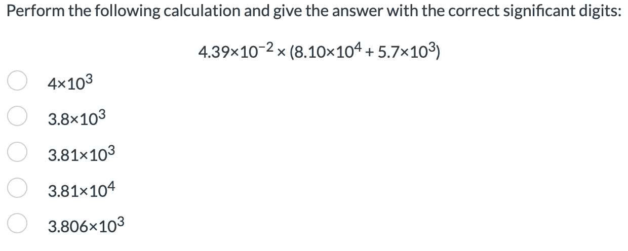 Solved Perform the following calculation and give the answer | Chegg.com