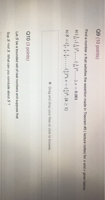 Solved Q9 (10 points) Find a number 8 that satisfies the | Chegg.com