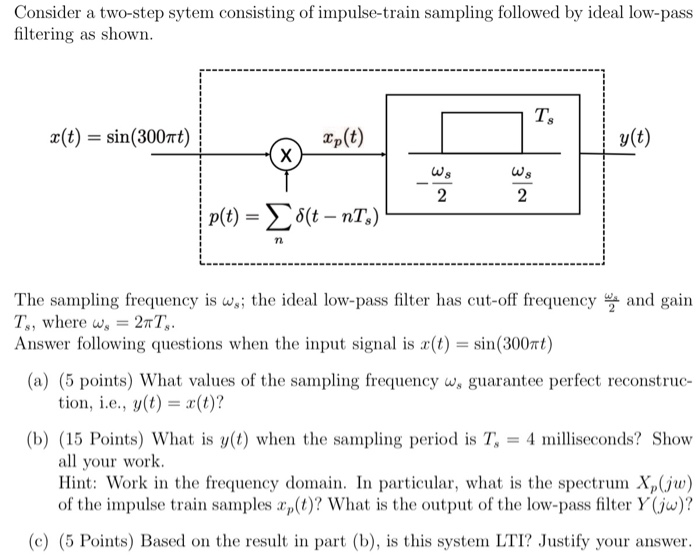Solved Consider a two-step sytem consisting of impulse-train | Chegg.com
