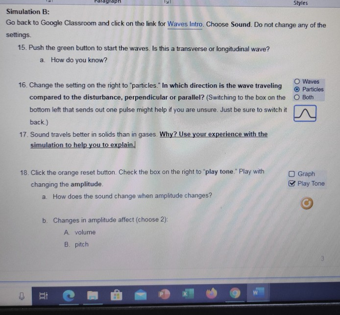 Styles Simulation B: Go back to Google Classroom and | Chegg.com