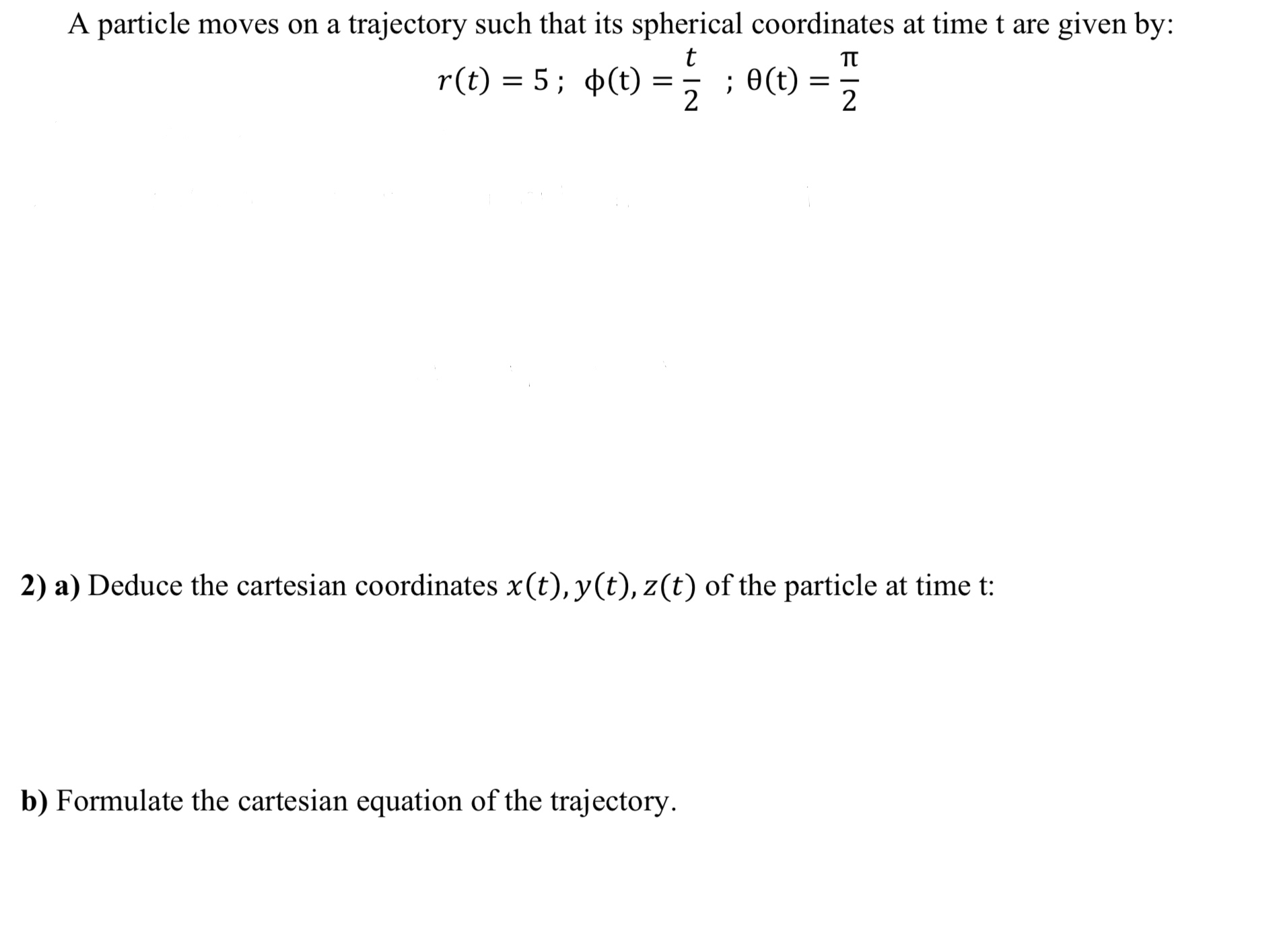 Solved A particle moves on a trajectory such that its | Chegg.com