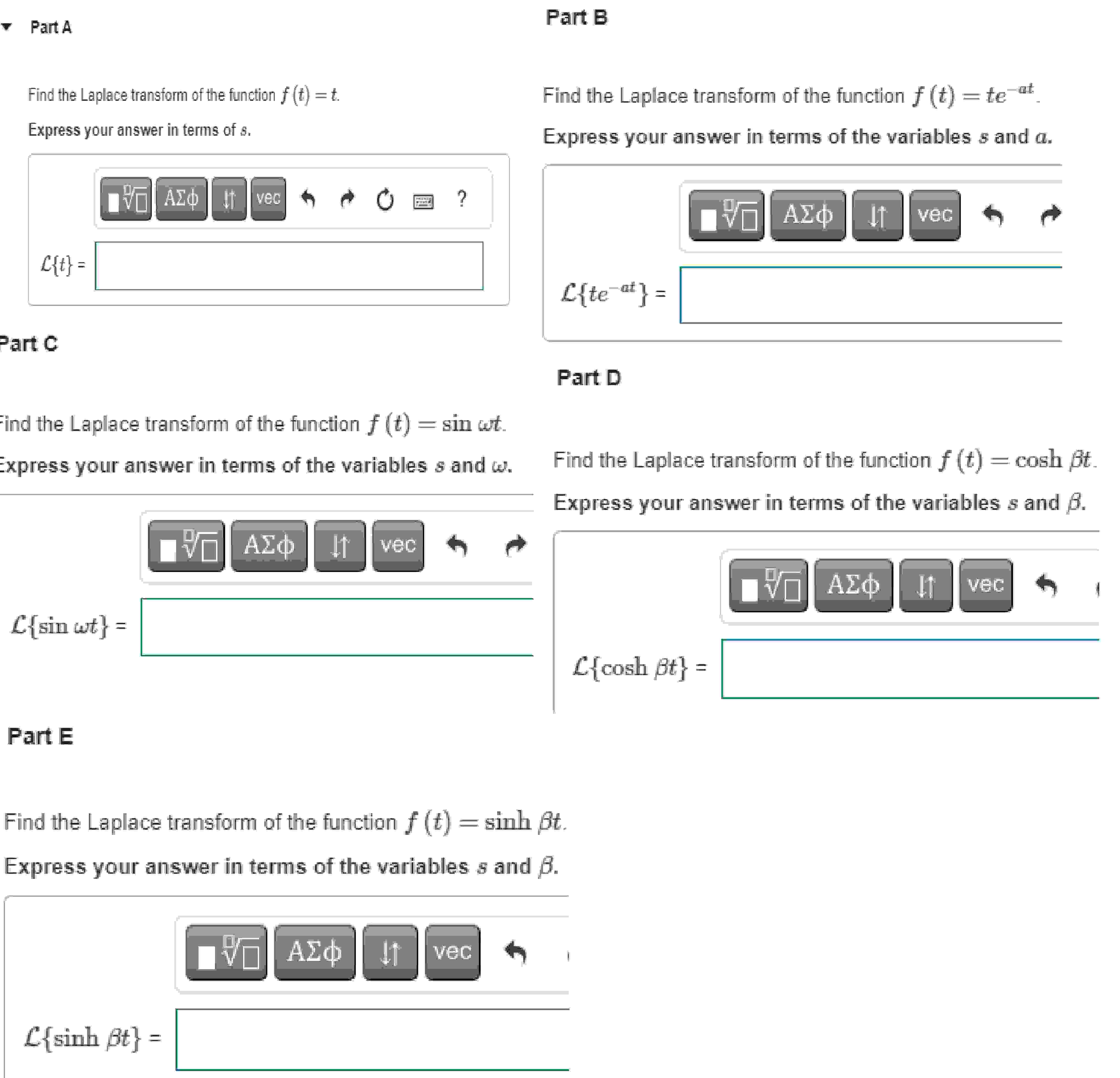 Solved Please solve all parts and show work! Part EFind the | Chegg.com