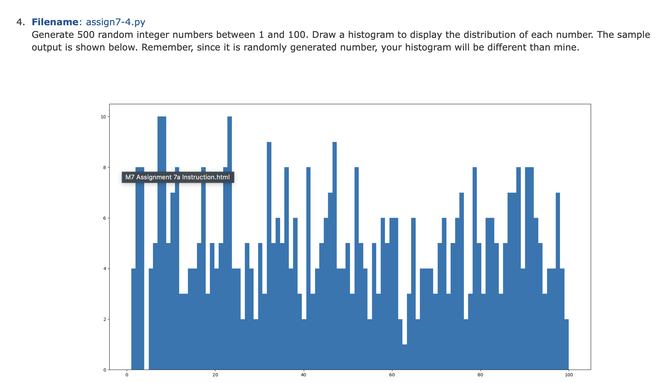 Solved The code must be python and the histogram should be | Chegg.com