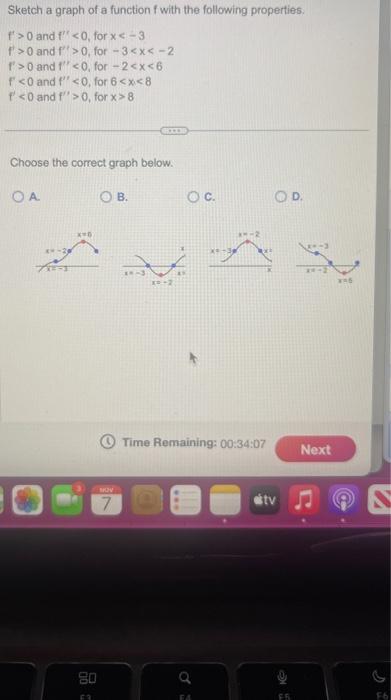 Solved Sketch a graph of a function f with the following | Chegg.com