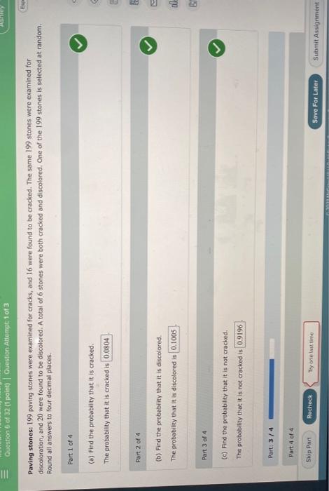 Solved Paving stones: 199 paving stones were examined for | Chegg.com