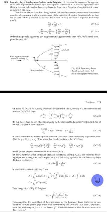 Solved 3C.2 Bonadary-layer development for flow past a flat | Chegg.com