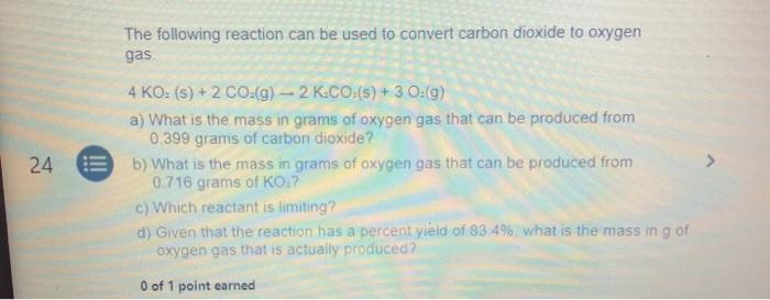Solved The following reaction can be used to convert carbon | Chegg.com