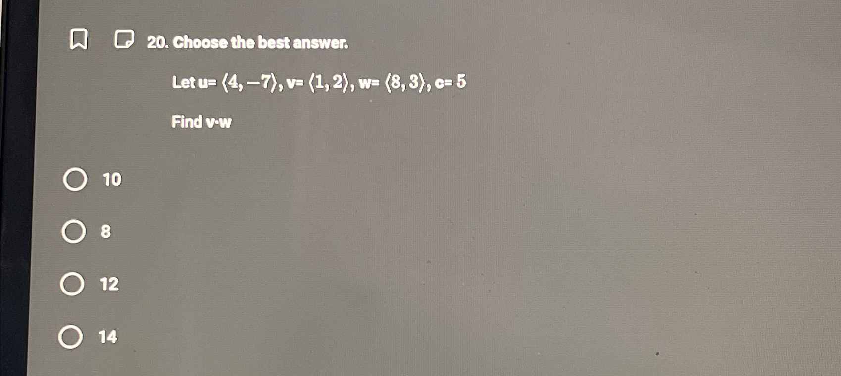 Solved Choose the best answer:Let | Chegg.com