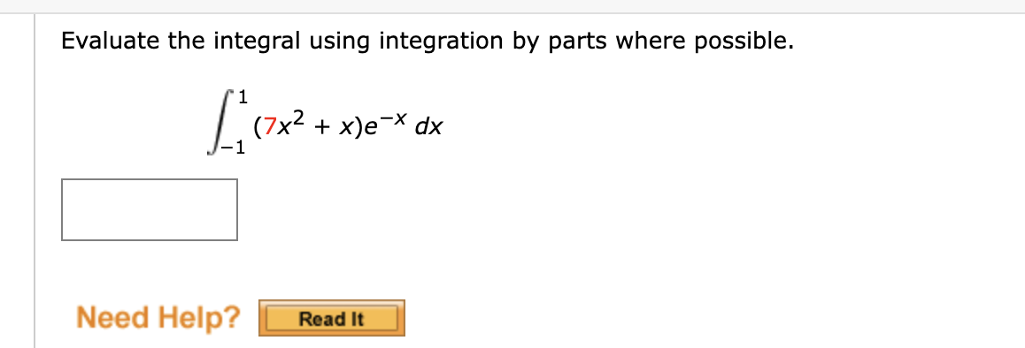 Solved Evaluate the integral using integration by parts | Chegg.com