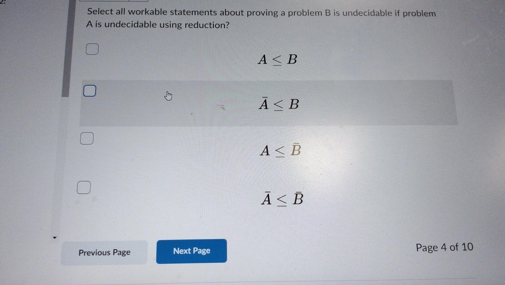 Solved Select all workable statements about proving a | Chegg.com
