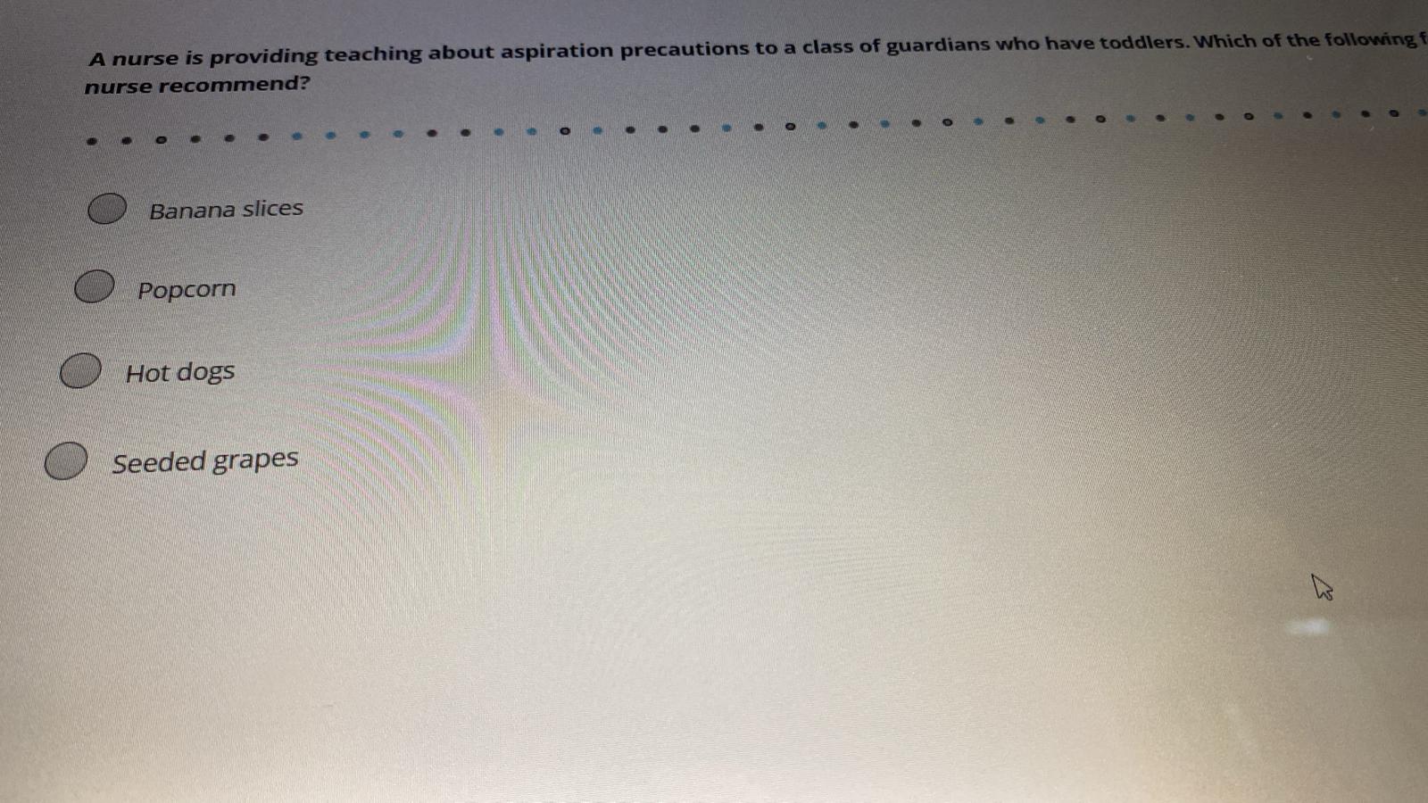 Solved A nurse is providing teaching about aspiration | Chegg.com