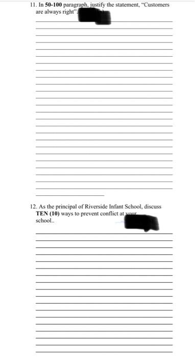 11. In 50-100 paragraph, justify the statement, | Chegg.com