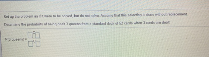 Solved Set up the problem as if it were to be solved, but do | Chegg.com