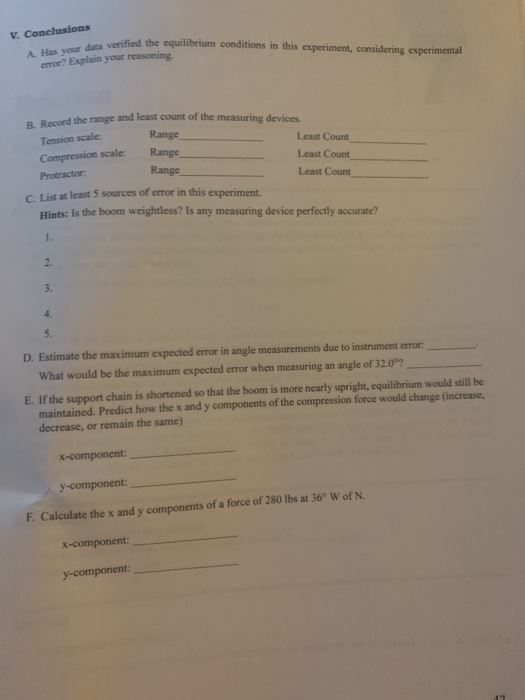 Response Sheet Experiment 6 Crane Boom Analysis | Chegg.com