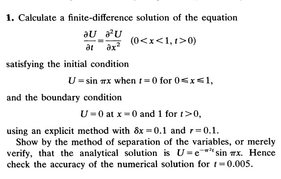 Solved Calculate a finite-difference solution of the | Chegg.com