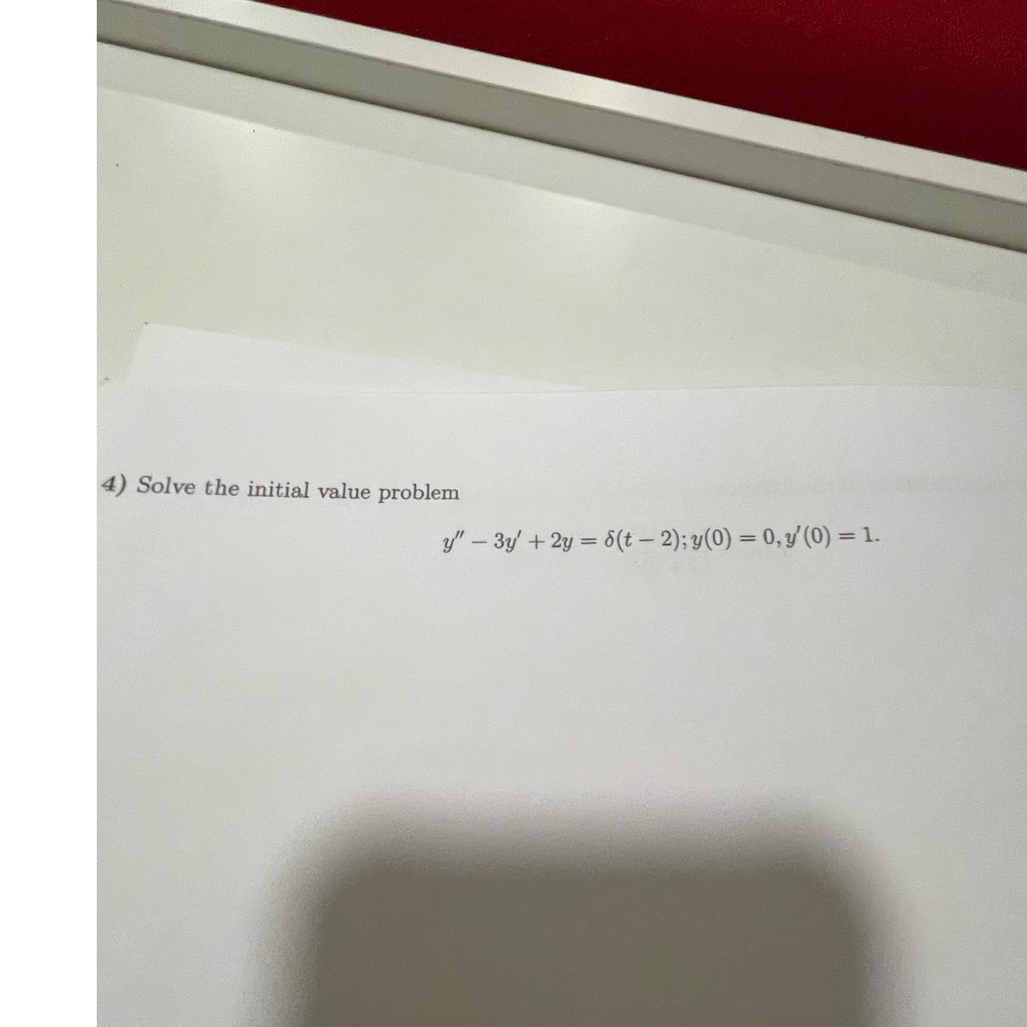 Solved Solve the initial value | Chegg.com