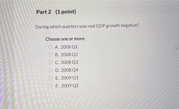 Solved Part 1 (2 points) See Hint The table below reports | Chegg.com