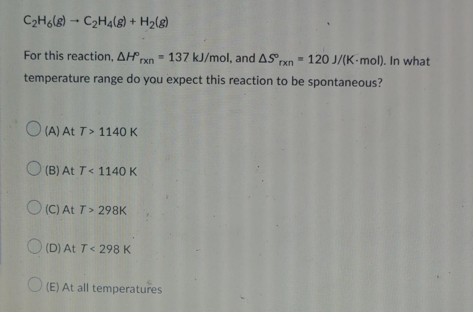 Solved 40. Based on the AHand As values for a given chemical | Chegg.com