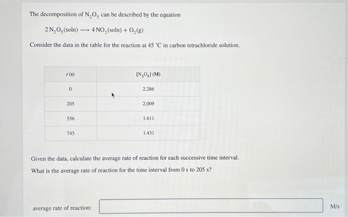 Solved finding rate of reaction | Chegg.com