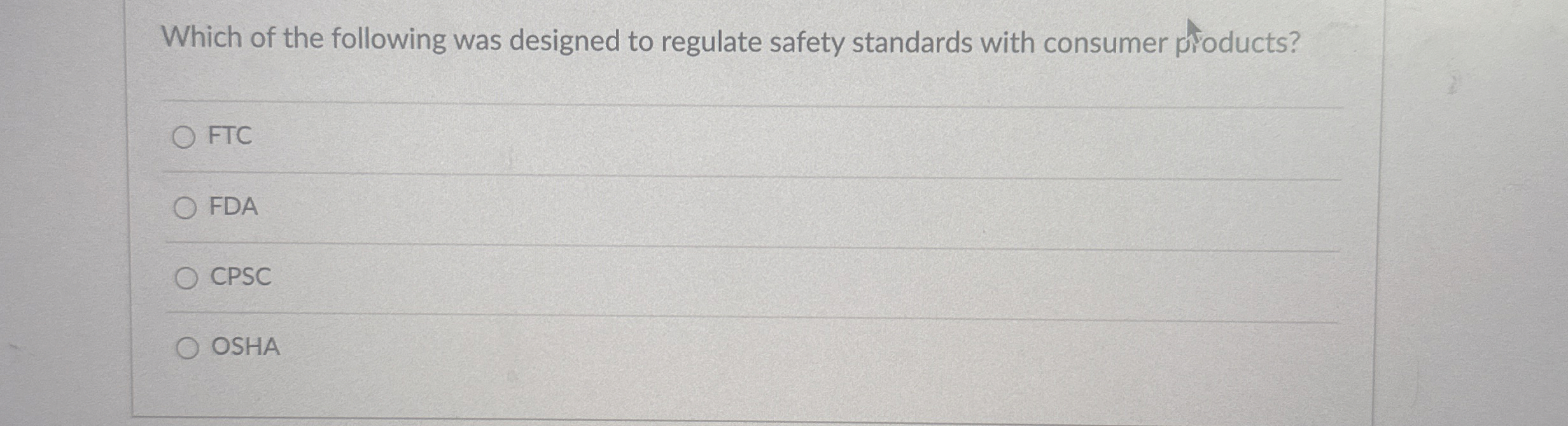 Solved Which of the following was designed to regulate | Chegg.com