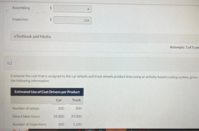 Solved Altex Inc. manufactures two products: car wheels and | Chegg.com
