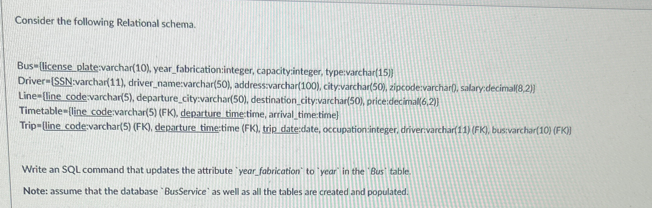 Solved Consider the following Relational | Chegg.com