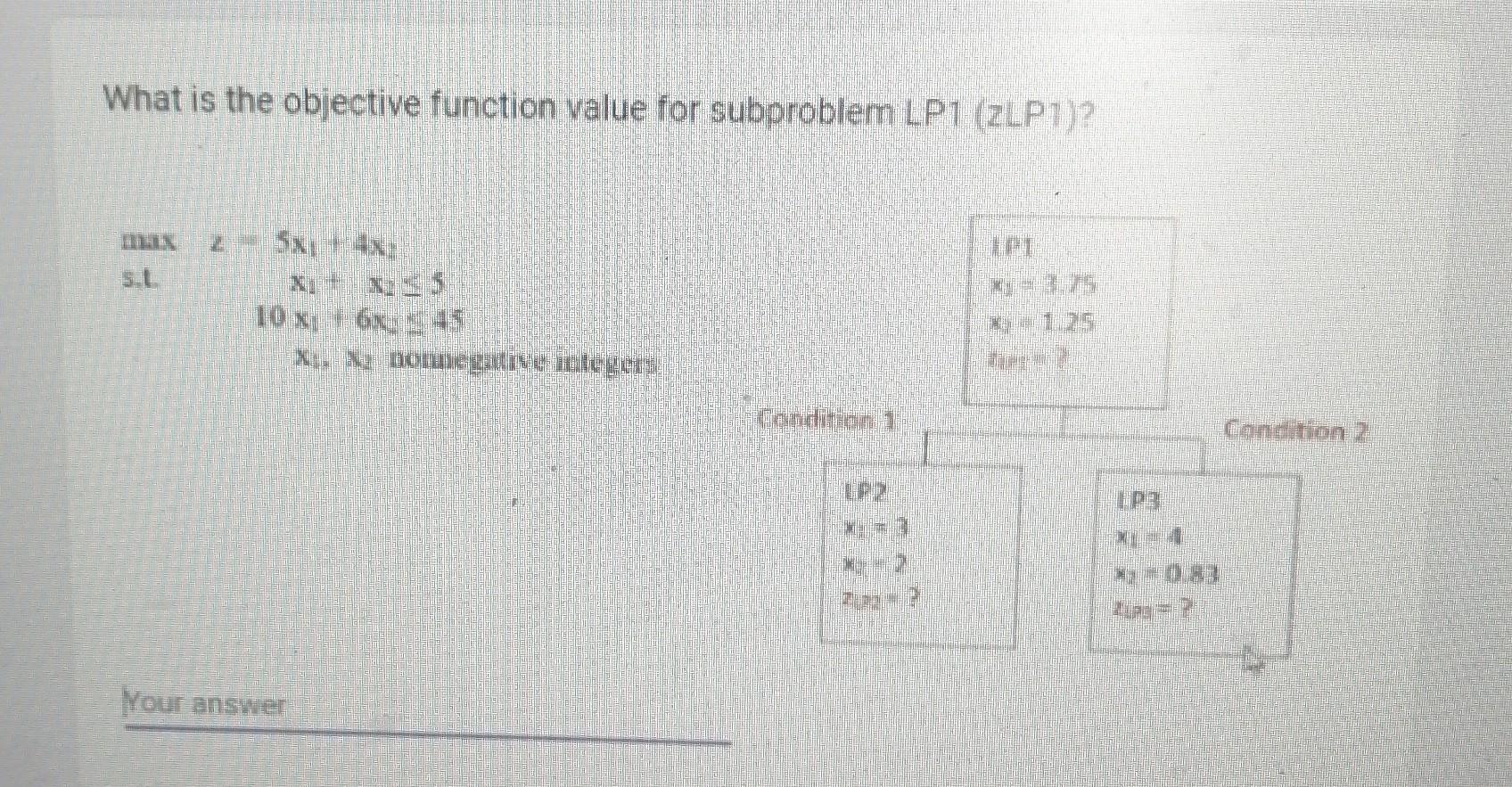 Solved What Is The Objective Function Value For Subproblem 8086