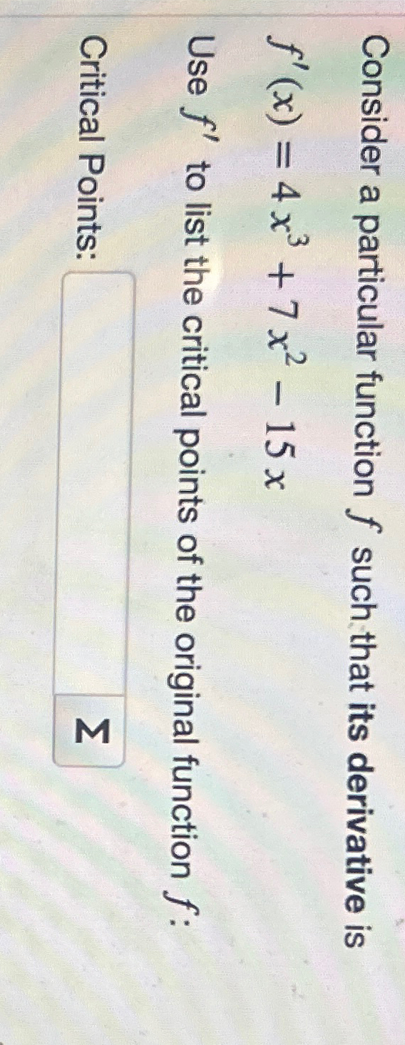 Solved Consider a particular function f ﻿such that its | Chegg.com