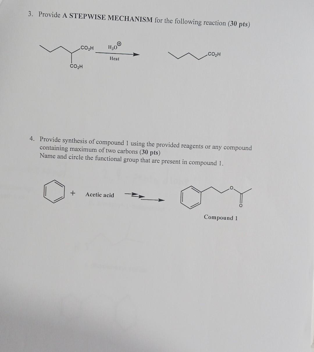 Solved 3. Provide A STEPWISE MECHANISM for the following | Chegg.com