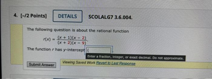 Solved The following question is about the rational function | Chegg.com