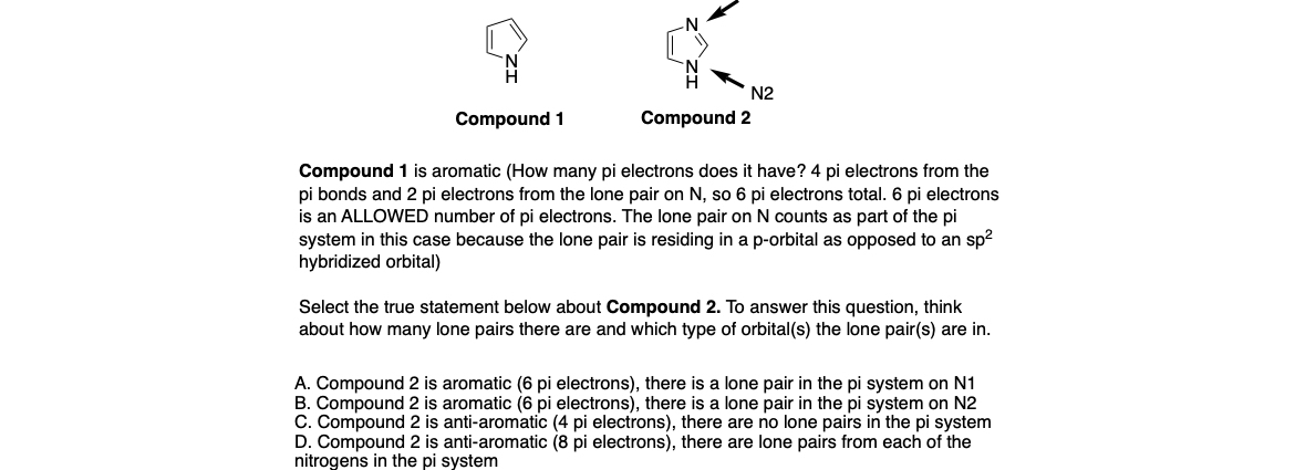 Solved Compound 1 ﻿is aromatic (How many pi electrons does | Chegg.com