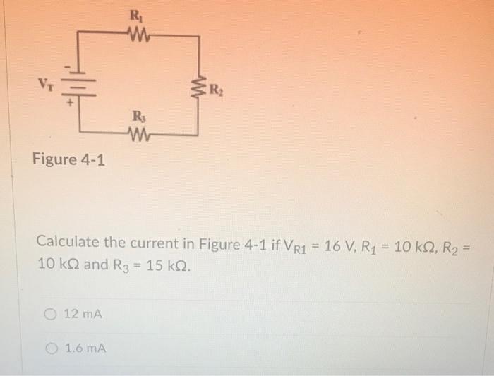 Solved Figure 4-1 Calculate the current in Figure 4-1 if | Chegg.com