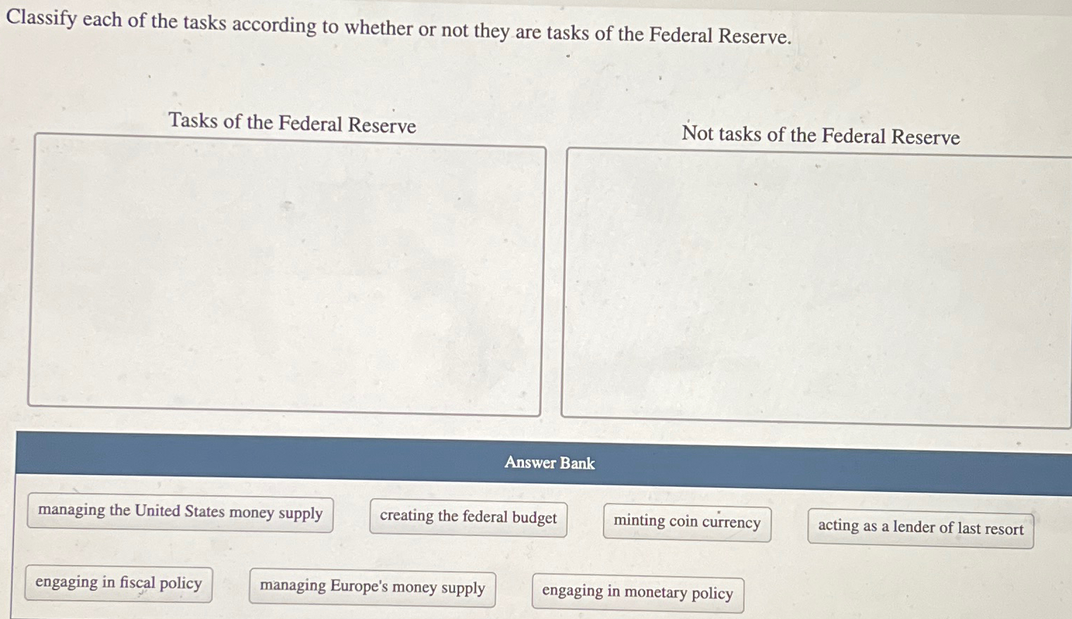 Solved Classify each of the tasks according to whether or | Chegg.com