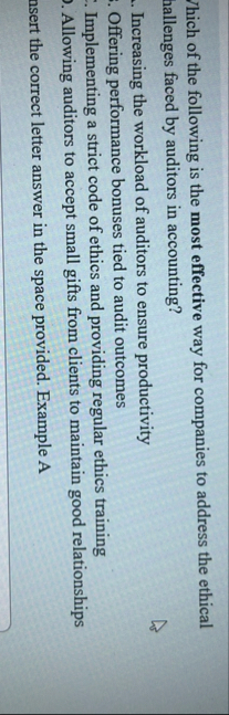 Solved Thich of the following is the most effective way for | Chegg.com