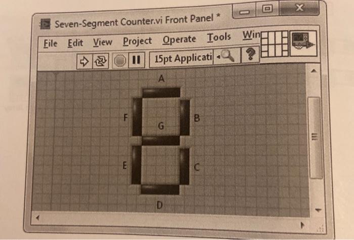 Solved 1. Seven-Segment Counter.vi As shown below, use seven | Chegg.com