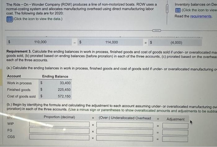 Solved 1. Calculate the manufacturing overhead allocation | Chegg.com