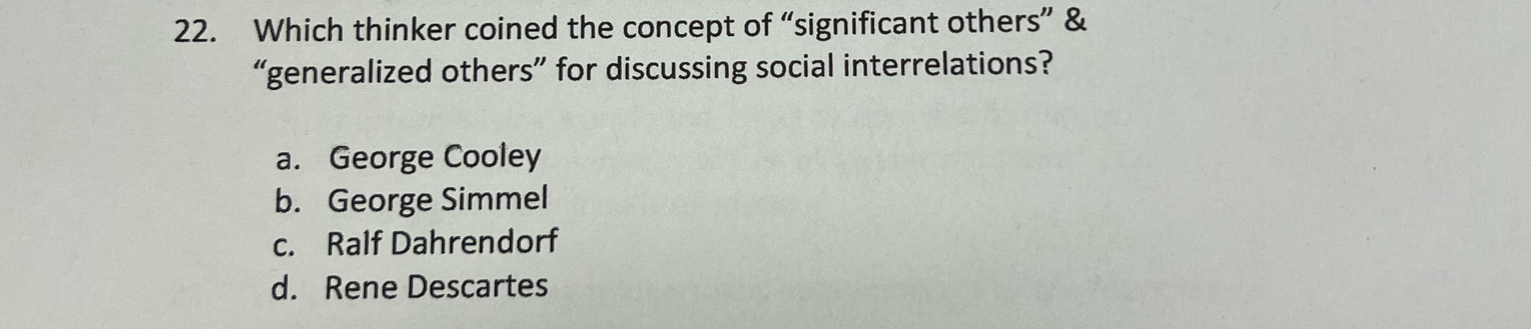Solved Which thinker coined the concept of "significant | Chegg.com