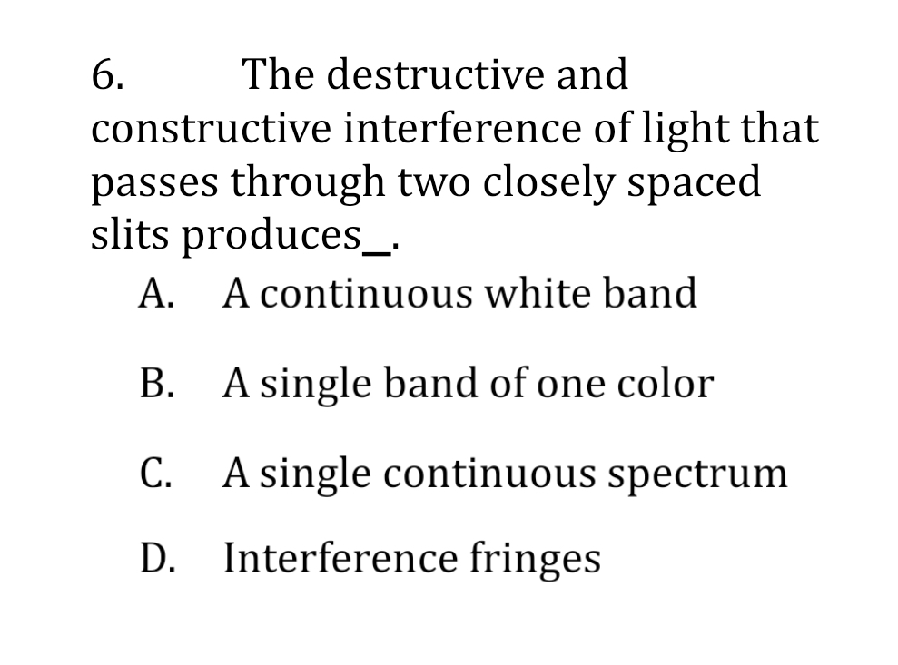 Solved The destructive and constructive interference of | Chegg.com