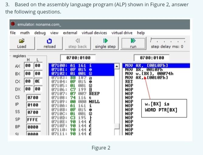 Solved 3. Based on the assembly language program (ALP) shown | Chegg.com