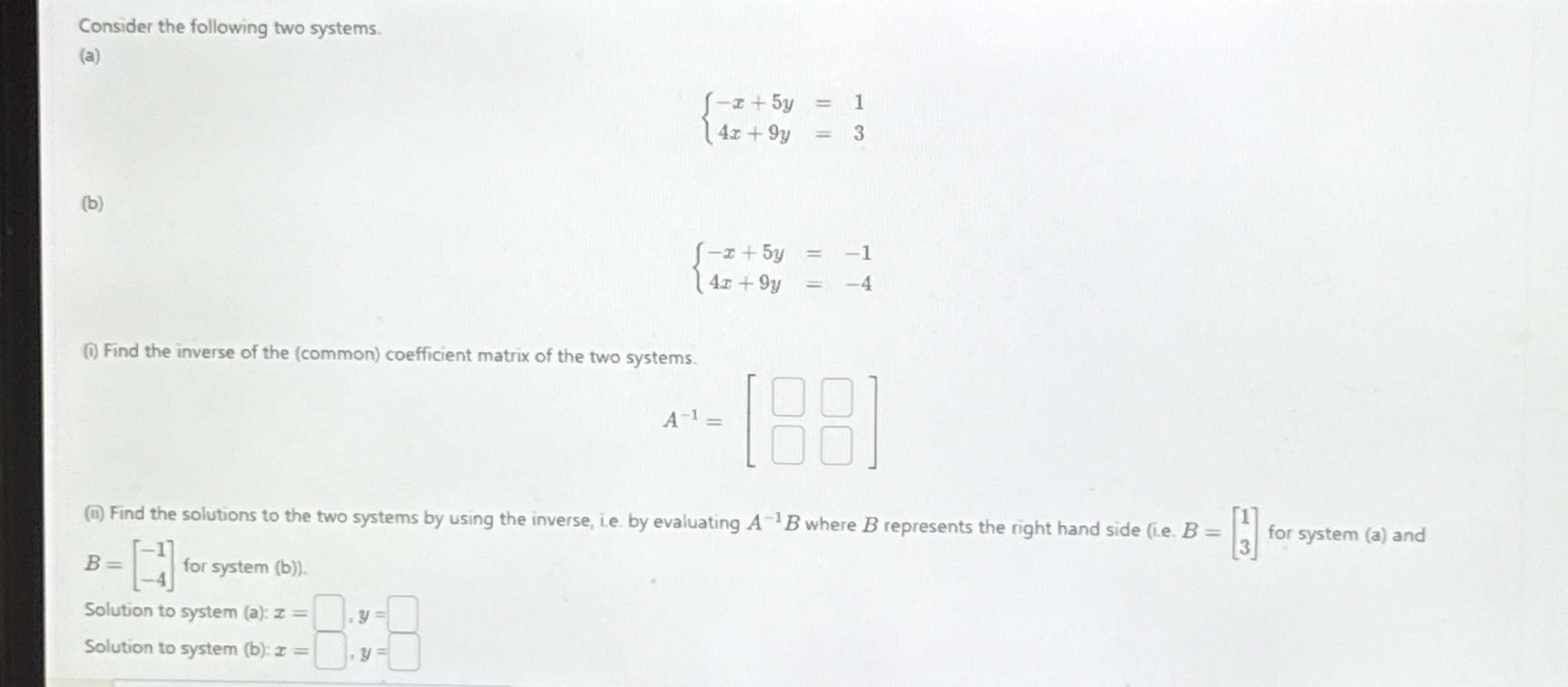 Solved Consider the following two | Chegg.com