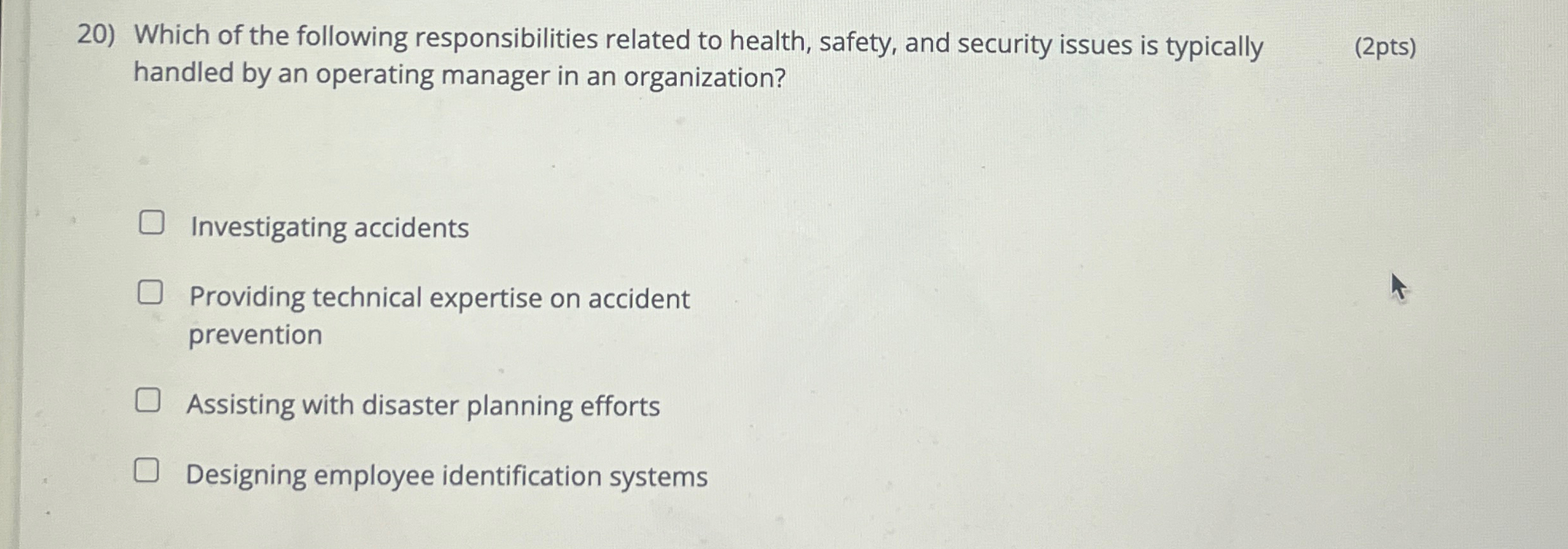 Solved Which of the following responsibilities related to | Chegg.com