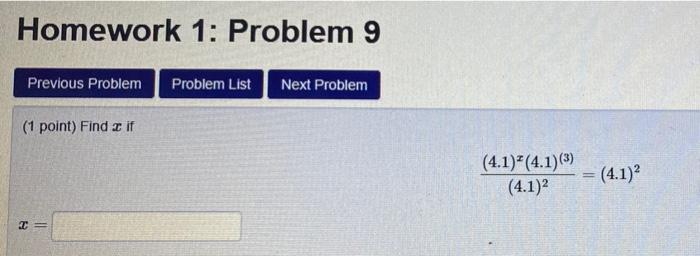 Solved Homework 1 Problem 9 Previous Problem Problem List 8390